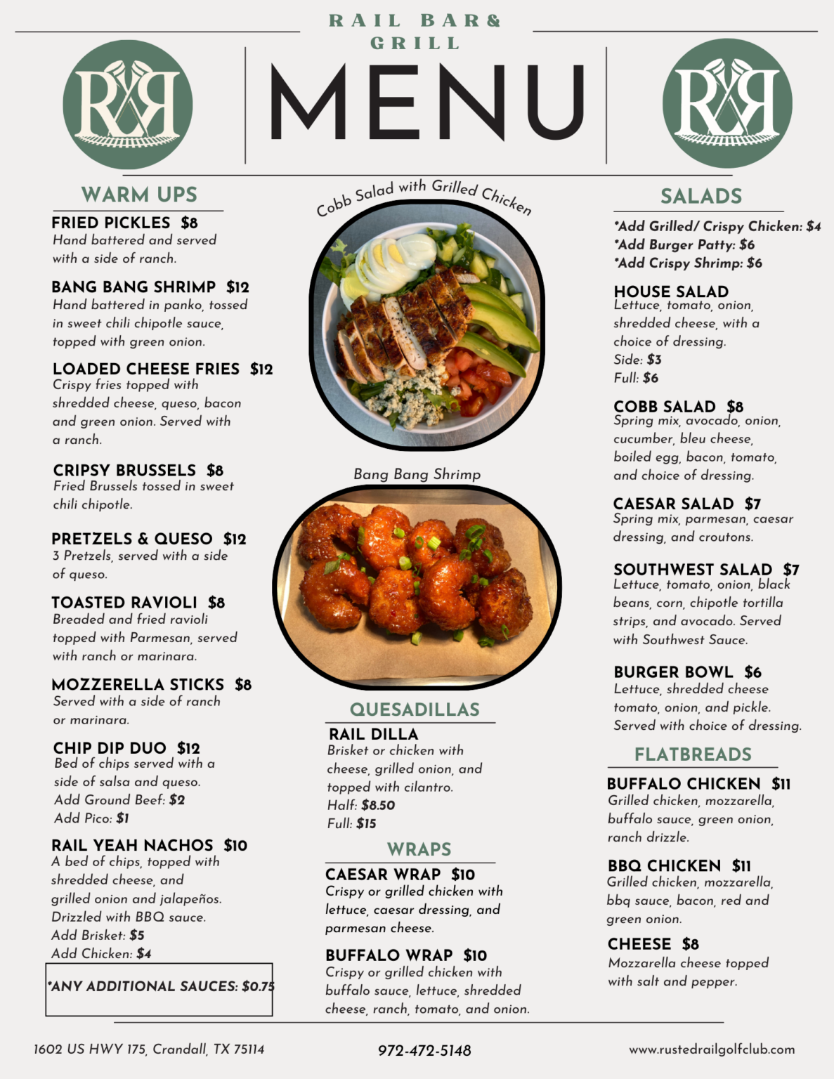 The Rail Bar & Grill - Rusted Rail Golf Club